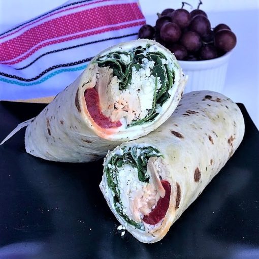 Chicken, Feta and Roasted Red Pepper Tortilla Wraps – Karen Mangum ...